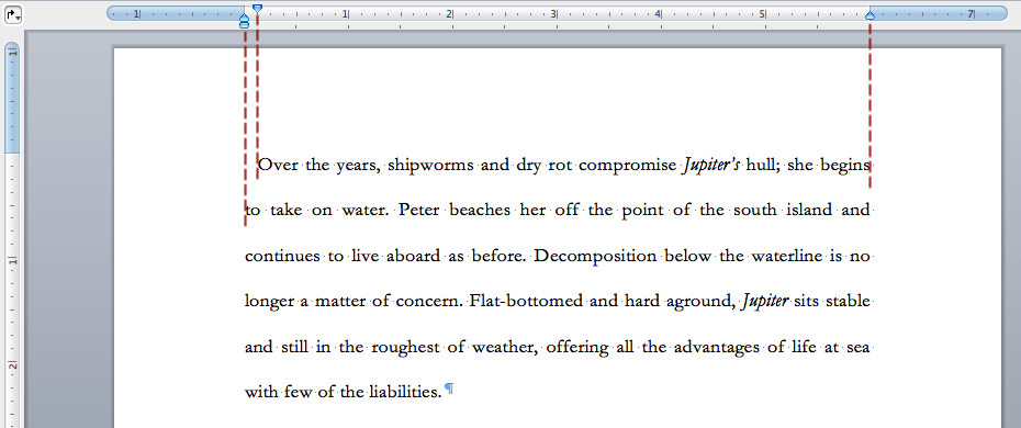 Tabs, Indents, and Margins: How to use the Split Ruler