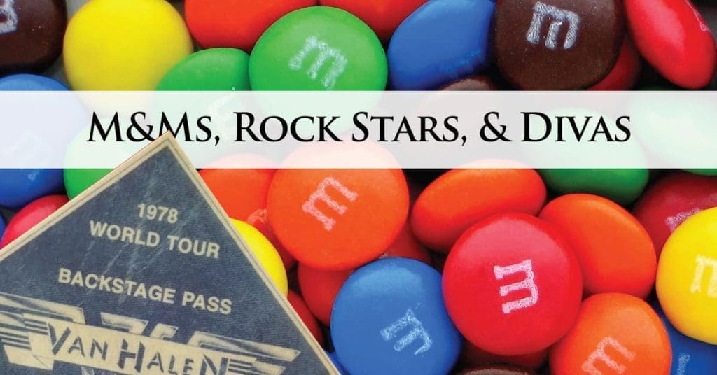 M&Ms, Rock Stars, and Divas - Speakipedia