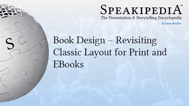 Article: Book Design - Revisiting Classic Layout for Print and EBooks