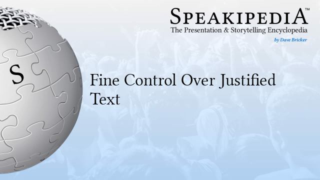 Article: Fine Control Over Justified Text