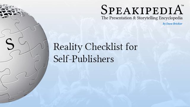 Reality Checklist for Self-Publishers : The World's Greatest Book